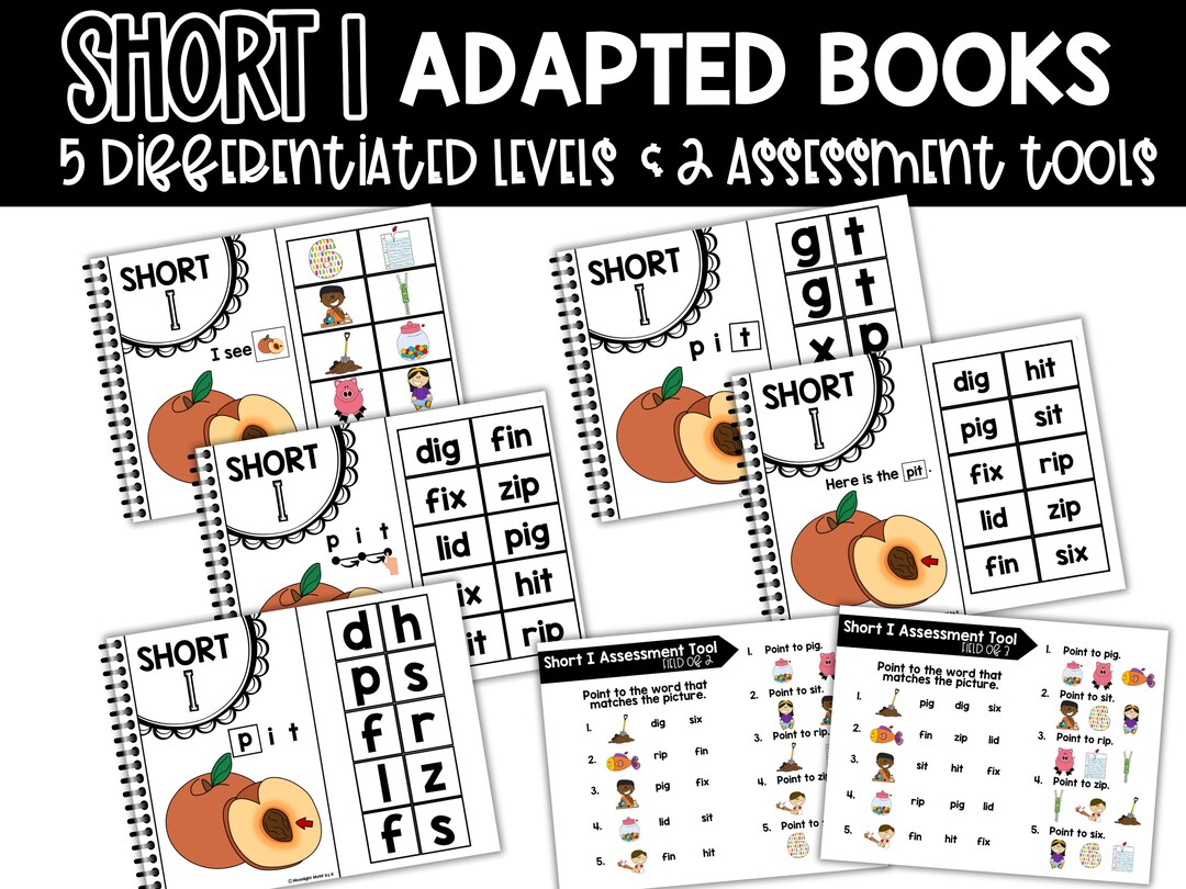 Short I Adapted Books, CVC Adapted Books, Special Education Skill ...