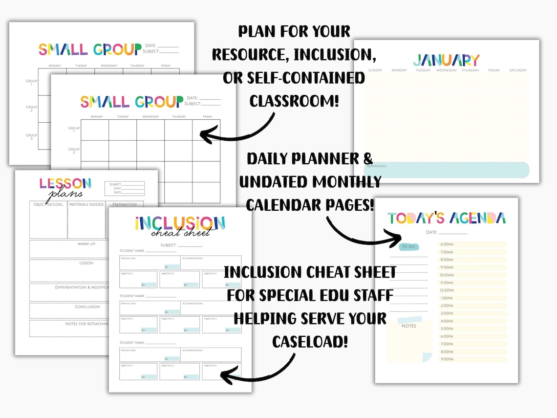 Printable Special Education Planner Binder, Caseload Templates, Section ...