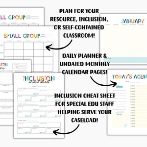 Printable Special Education Planner Binder, Caseload Templates, Section ...