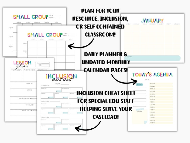 Printable Special Education Planner Binder, Caseload Templates, Section ...