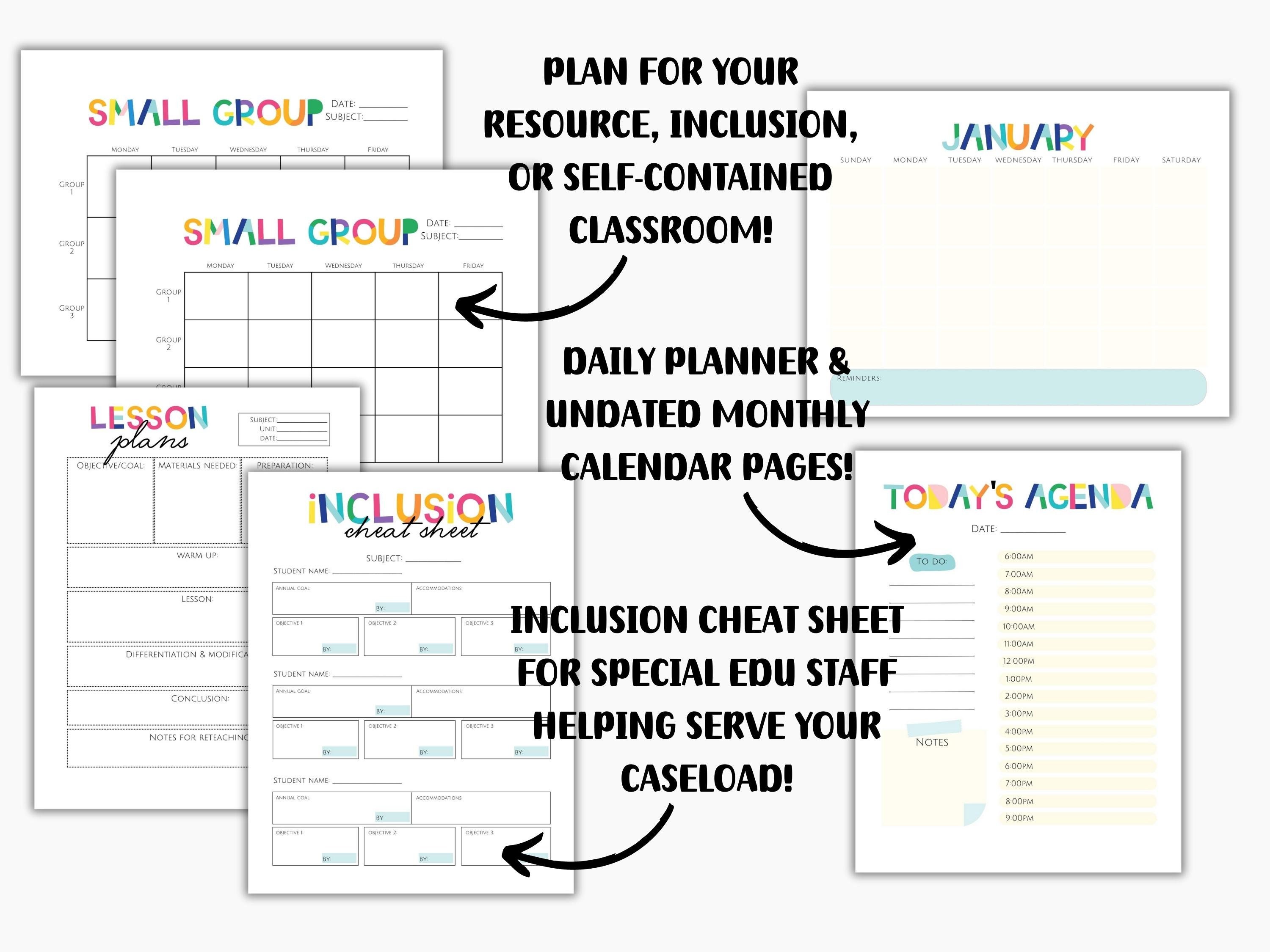 Printable Special Education Planner Binder, Caseload Templates, Section ...