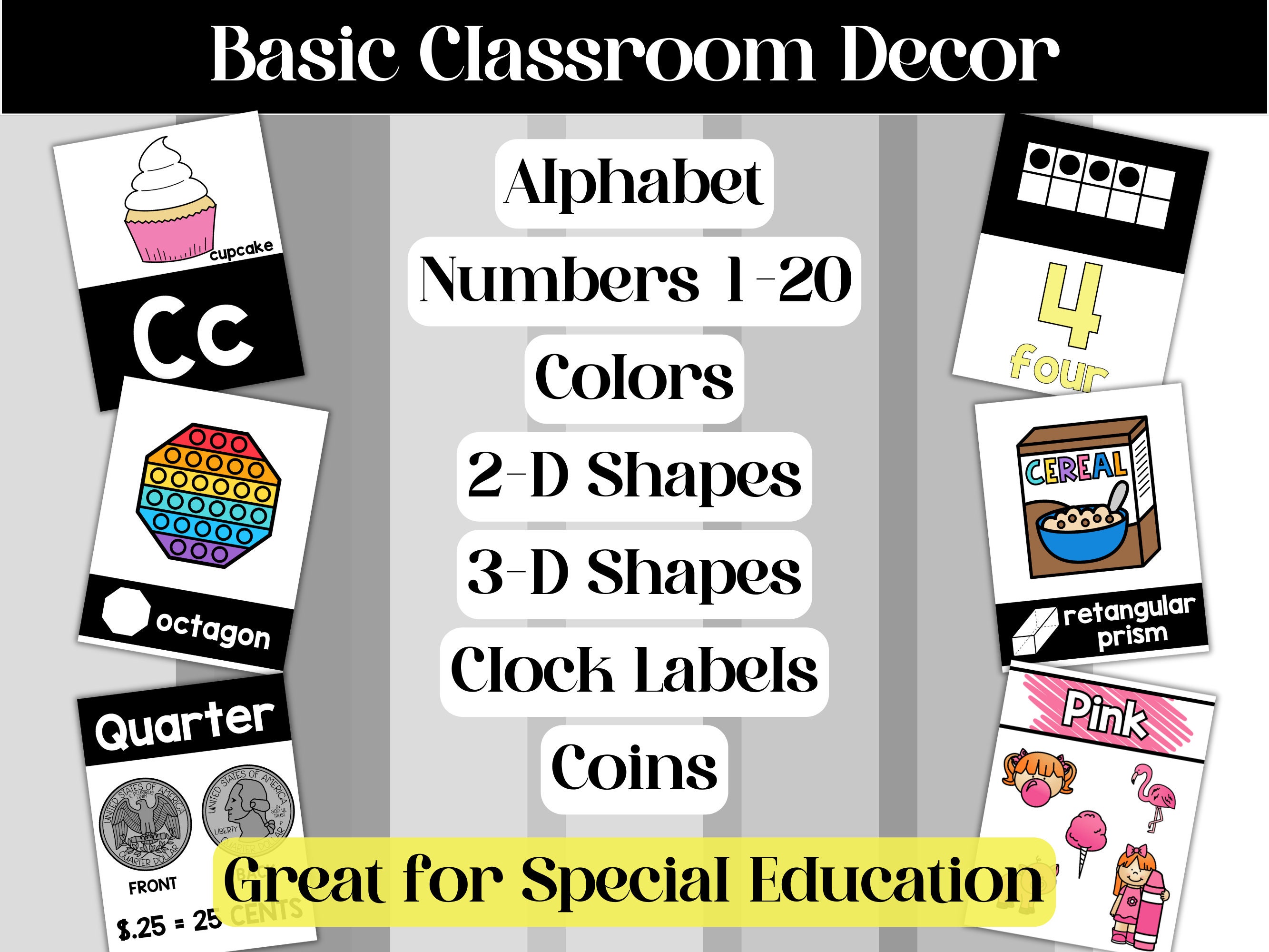 Basic Classroom Posters, Pastel Classroom Decor, Alphabet Posters ...
