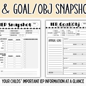 Editable Parent IEP Binder, Printable IEP Meeting Tracker, Editable ...