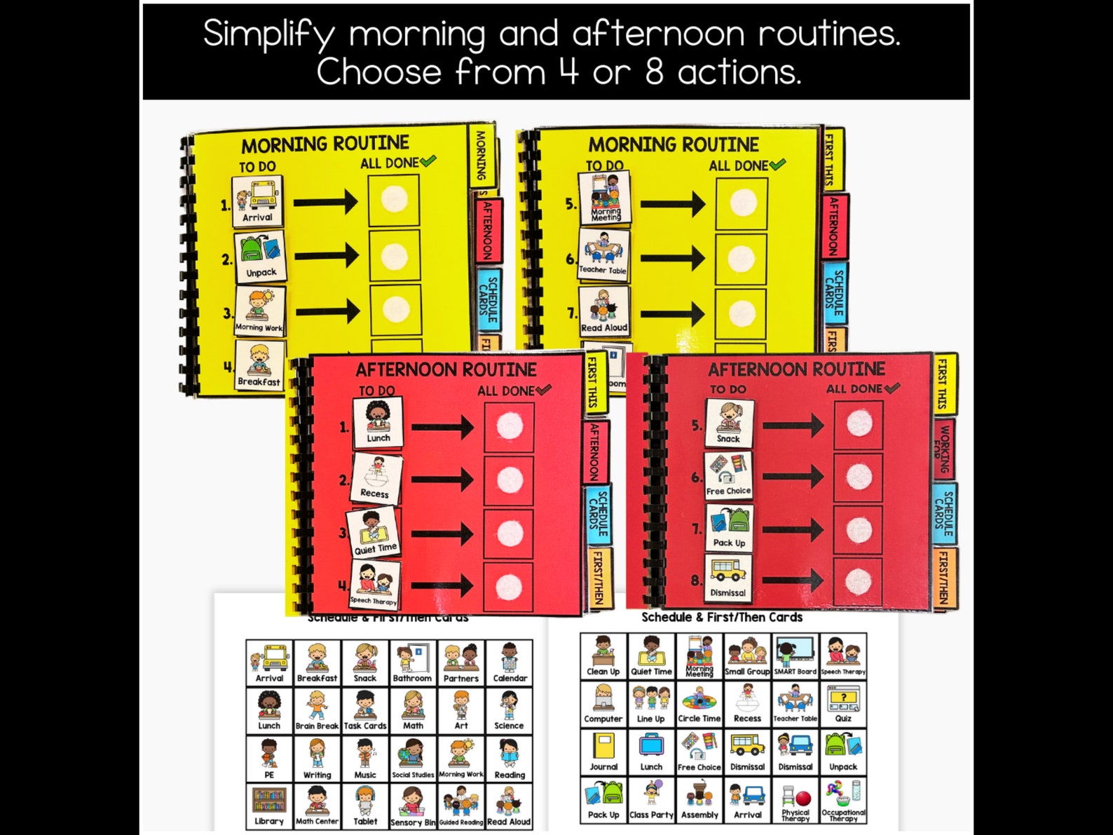 Visual Schedule Flip Book, Token Board, First Then Board, Special ...