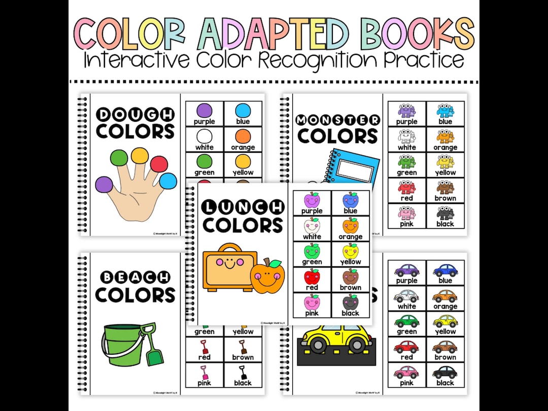 Color Recognition Adapted Books, Color Matching Interactive Books, SPED ...
