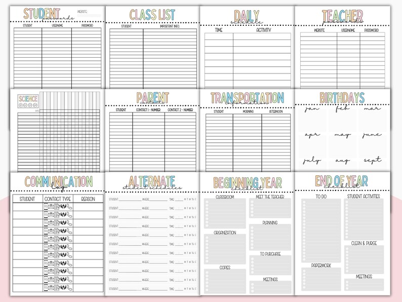 Self Contained Special Education Planner, Editable Pastels Teacher ...