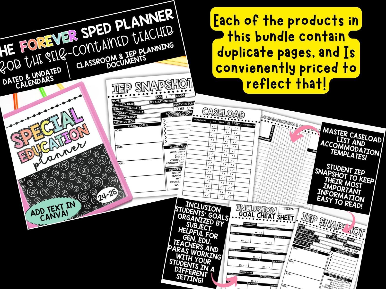 Editable Special Education and Sped Sub Binder Bundle, Classroom ...