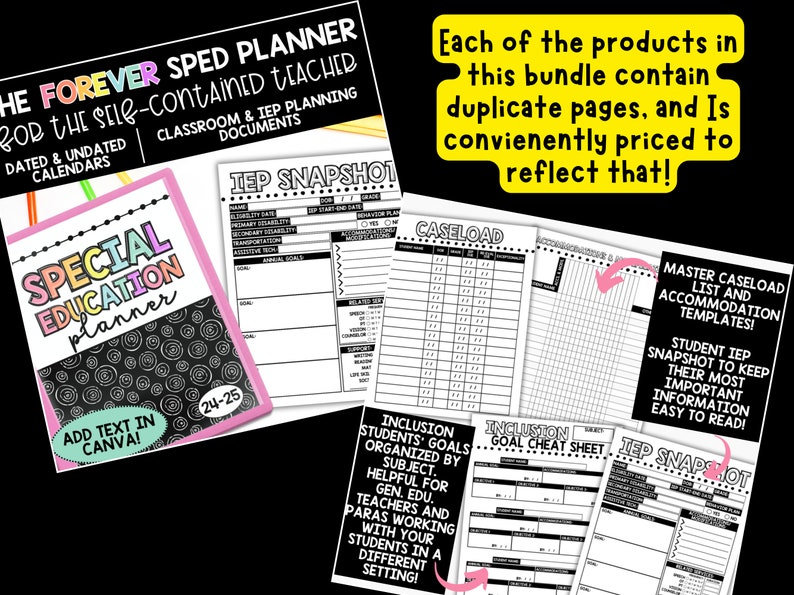 Editable Special Education and Sped Sub Binder Bundle, Classroom ...