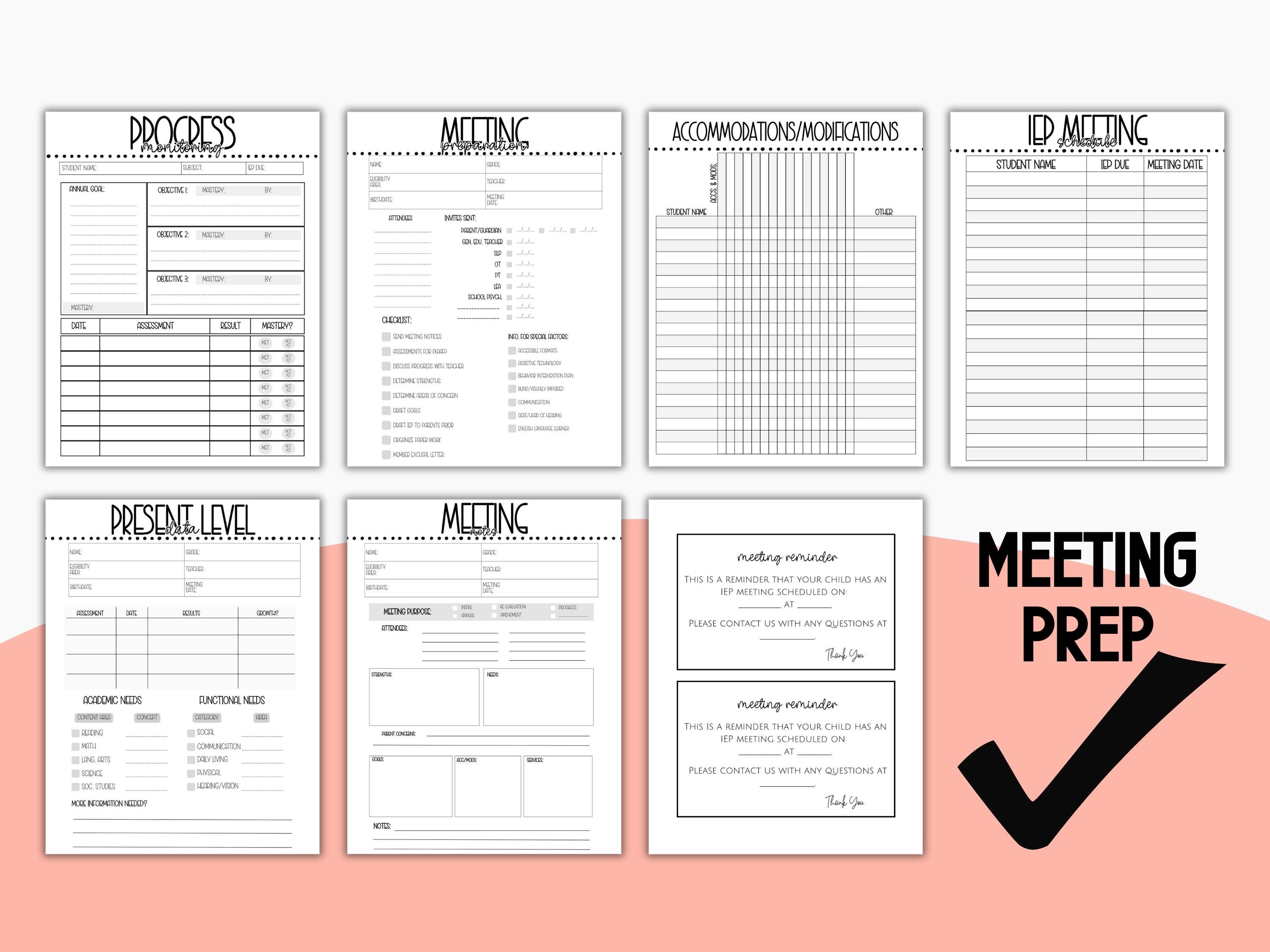 Editable Special Education Caseload Templates, IEP Goal Planning ...