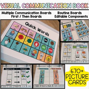 Visual Communication Book for Non-verbal, Communication Binder, Visual ...