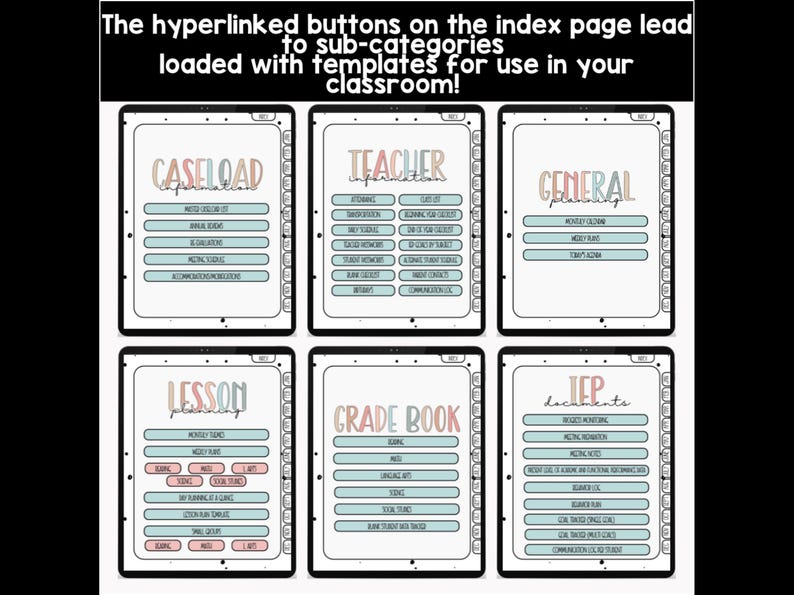 Digital SELF CONTAINED Boho Special Education Planner, Caseload and ...