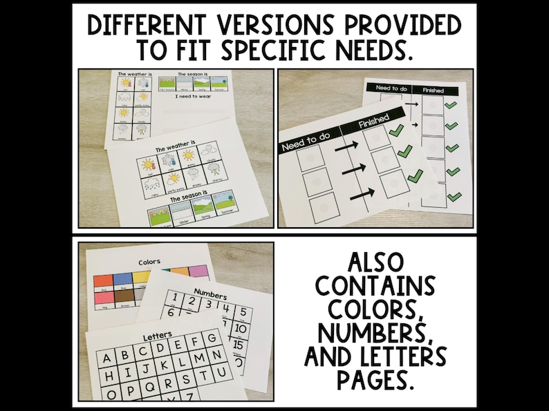 Visual Communication Book for Non-verbal, Choice Board Binder, Visual ...
