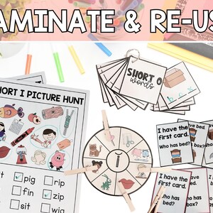 CVC Word Activities, Short Vowel Centers, Phonics Games for Early ...