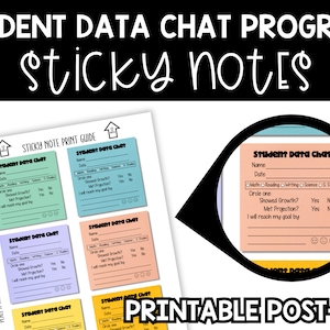 Student Data Chat Sticky Note Template, Upper Elementary Goal ...