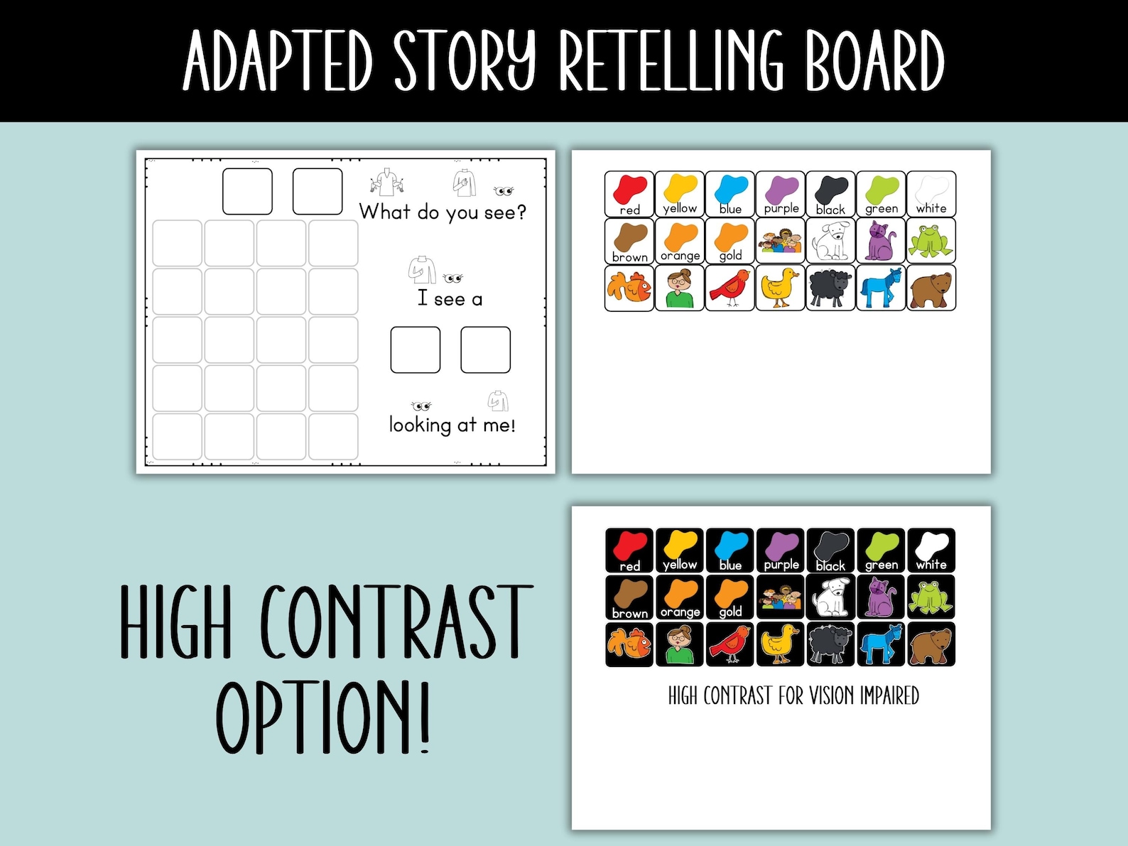 Printable Adapted Brown Bear Activities, Adapted Brown Bear Book ...