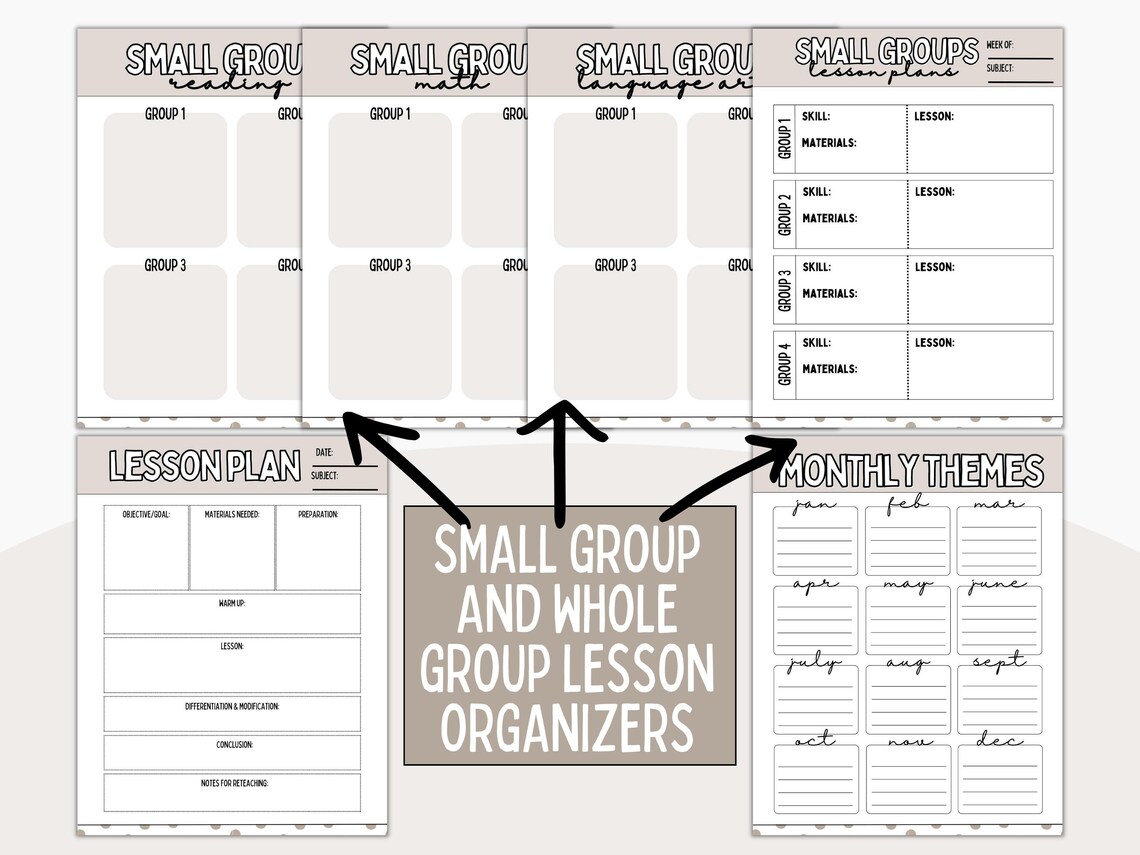 Printable Boho Teacher Planner Teacher Lesson Planner - Etsy
