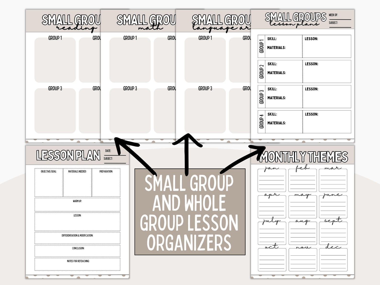 Printable Boho Teacher Planner, Teacher Lesson Planner Organizer, 2023 ...