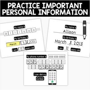Printable Life Skills Adapted Binder, Daily Living Skills Practice ...