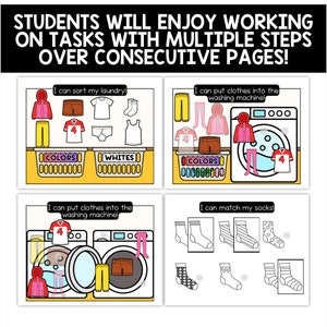 Printable Life Skills Adapted Binder, Daily Living Skills Practice ...