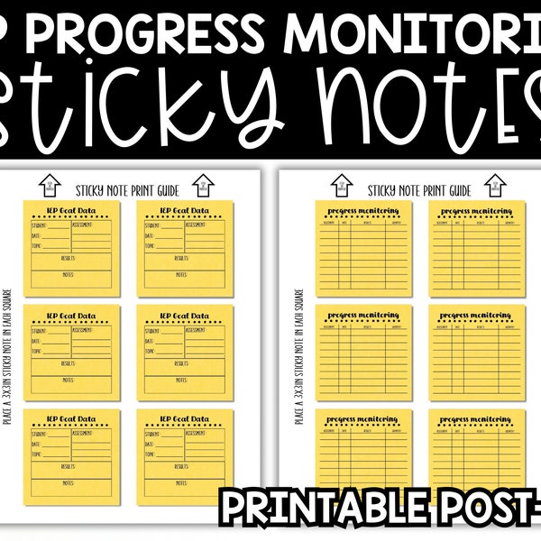 Sticky Note Template - Etsy