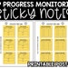 Printable IEP Goal Sticky Note Templates, Progress Monitoring, IEP ...