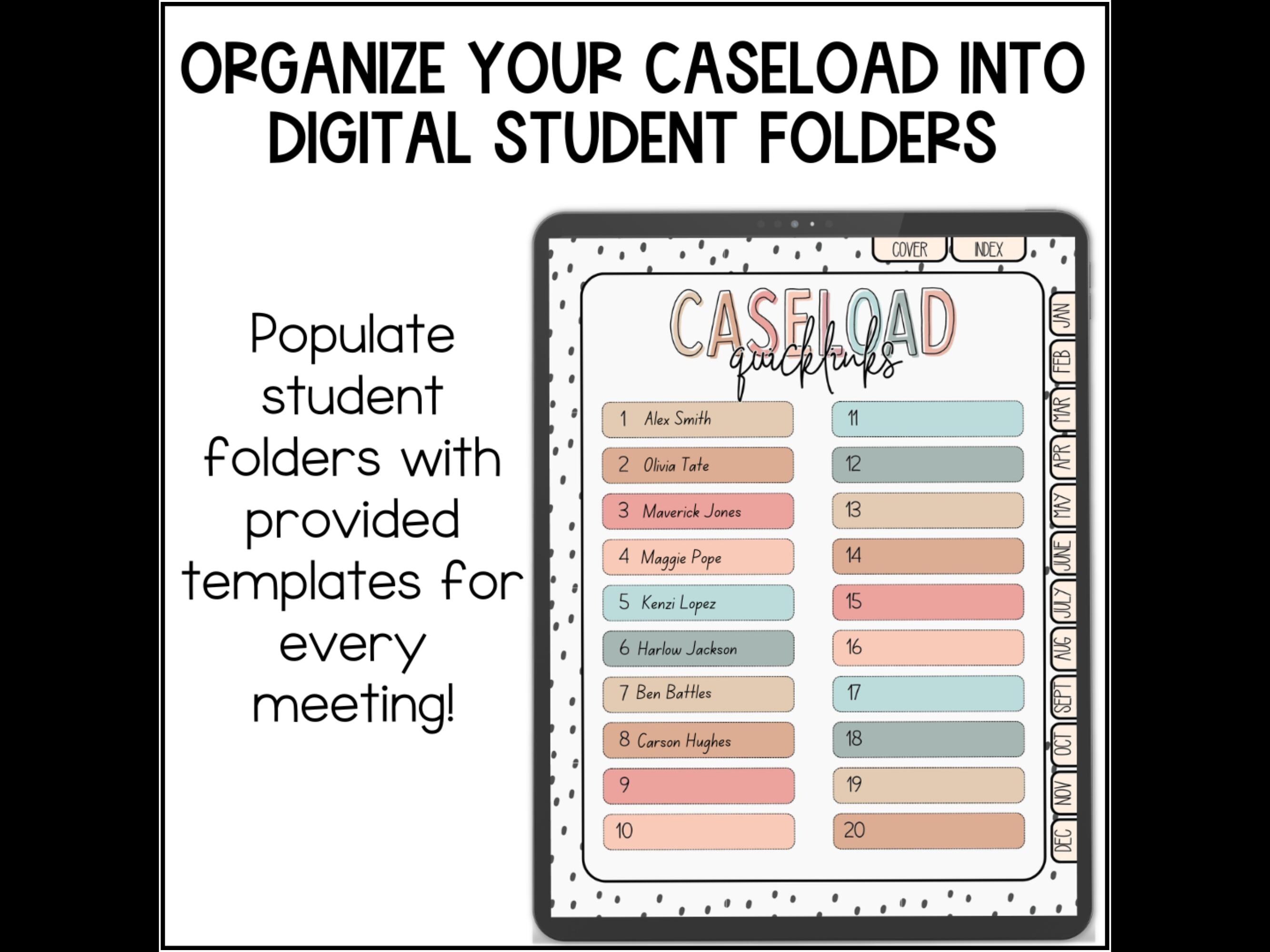 Digital Boho Special Education Planner, Caseload Management Planner ...