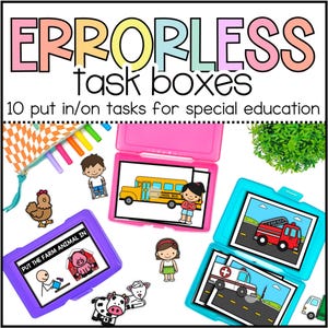 Errorless Task Boxes, Core Word Put Activities, Interactive Fine Motor ...
