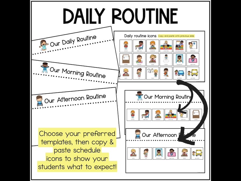 Prek Routines and Expectations Slides, Visual Rules for Prek, Visual ...