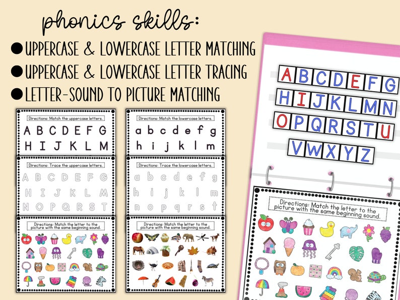 Basic Skills Busy Binder, Printable Kindergarten Busy Book, Basic ...