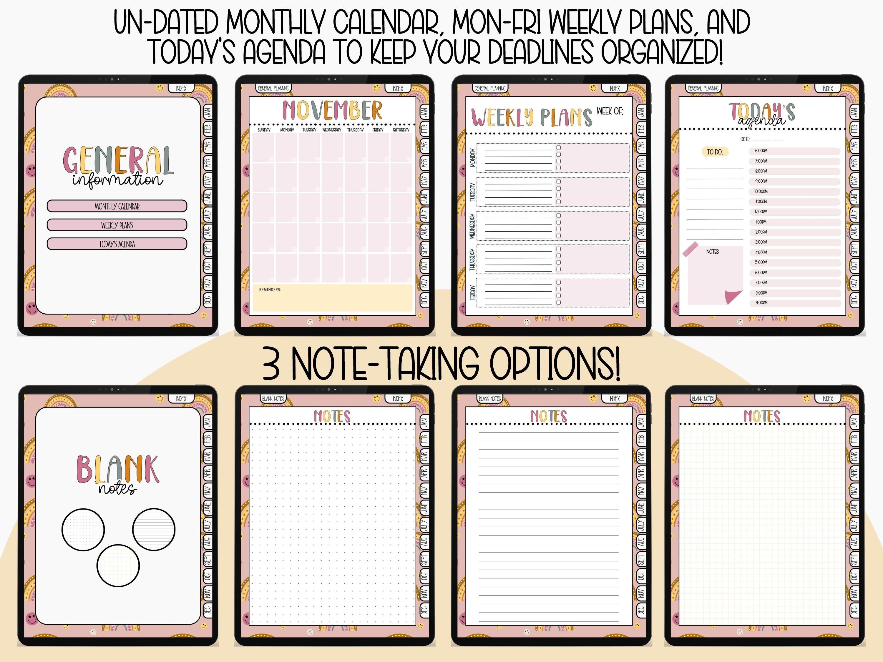 Digital SELF CONTAINED Rainbow Special Education Planner, Caseload and ...