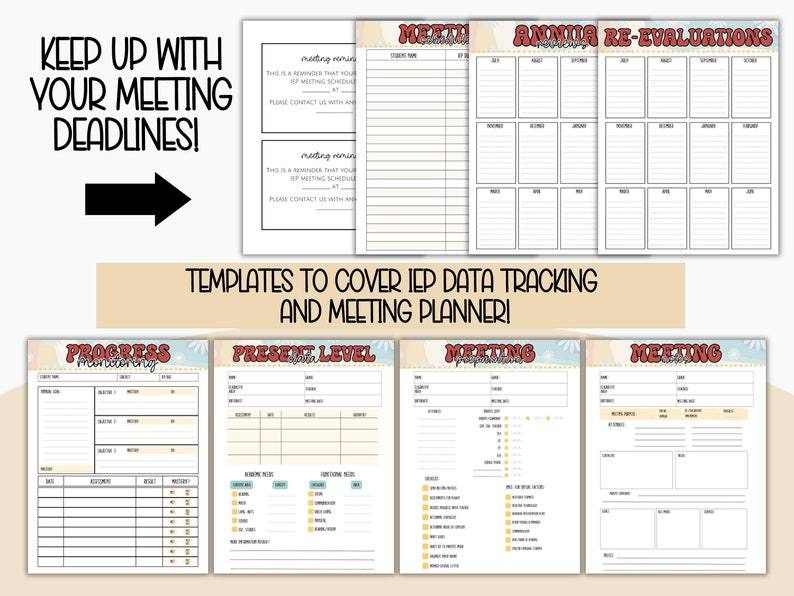 Self Contained Special Education Planner, Editable Retro Teacher ...