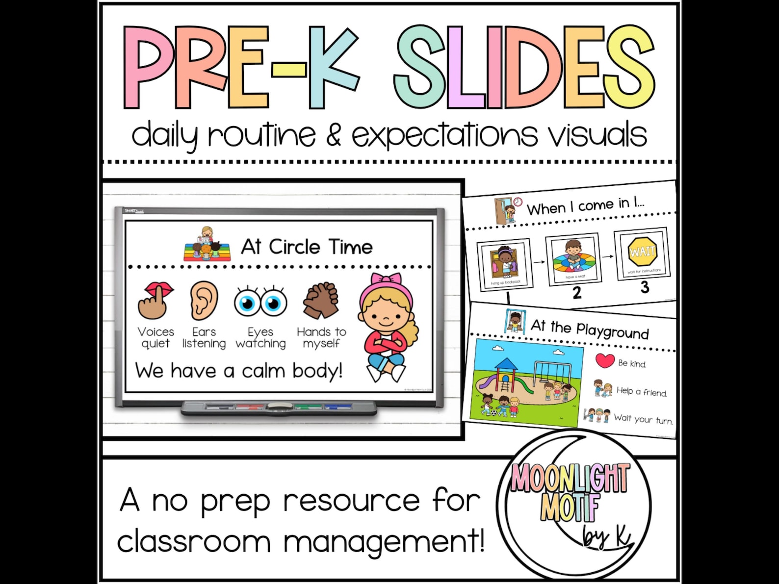 Prek Routines and Expectations Slides, Visual Rules for Prek, Visual ...