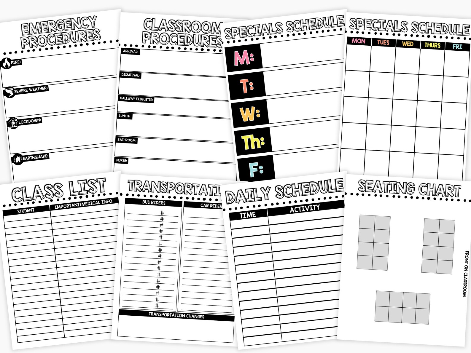 Editable Special Education Sub Binder, Printable SPED Maternity Leave ...