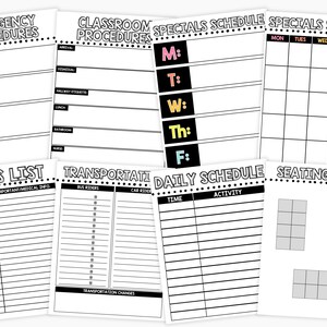 Editable Special Education Sub Binder, Printable SPED Maternity Leave ...