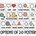 Printable Neutral Classroom Decor, 2-D and 3-D Shapes Classroom Posters ...