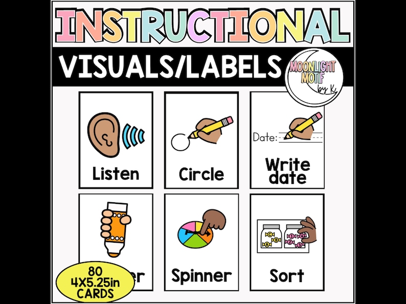 Classroom Instructional Visuals and Labels, Special Education Visuals ...