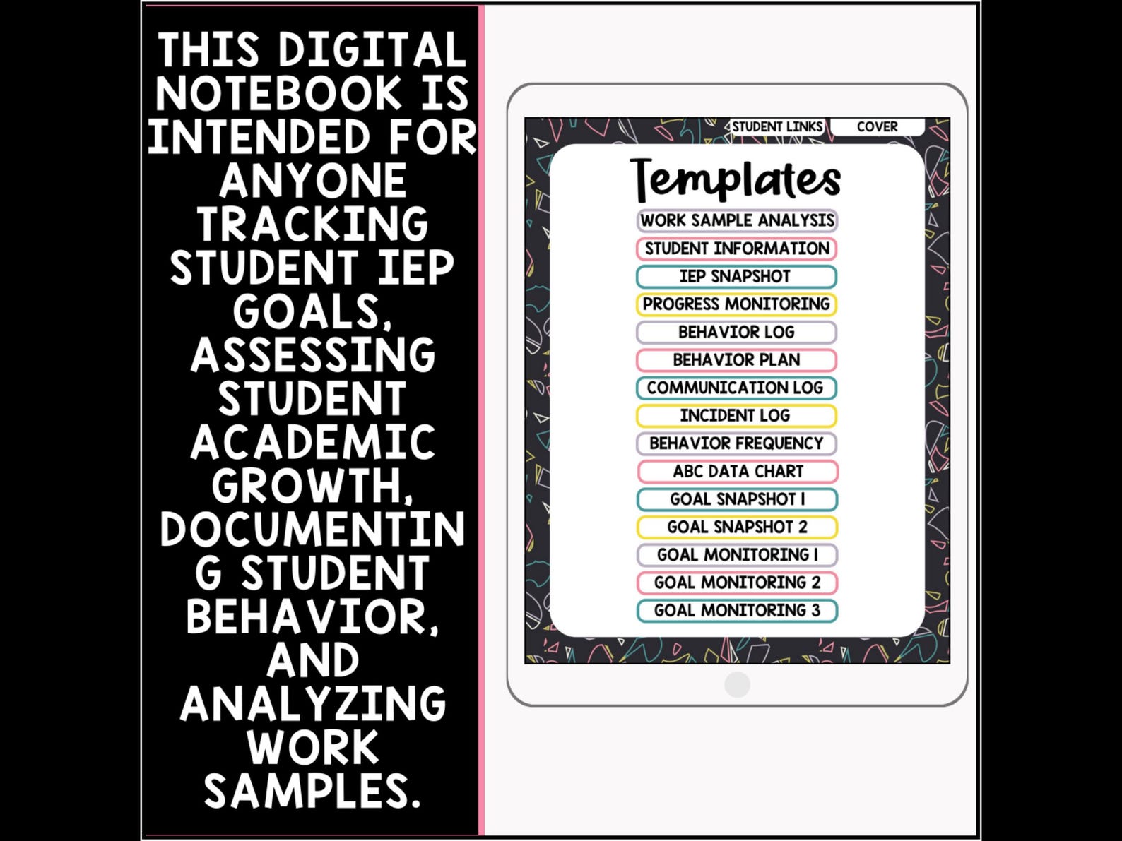 Digital Special Education Notebook, Student Data Tracking Portfolio ...