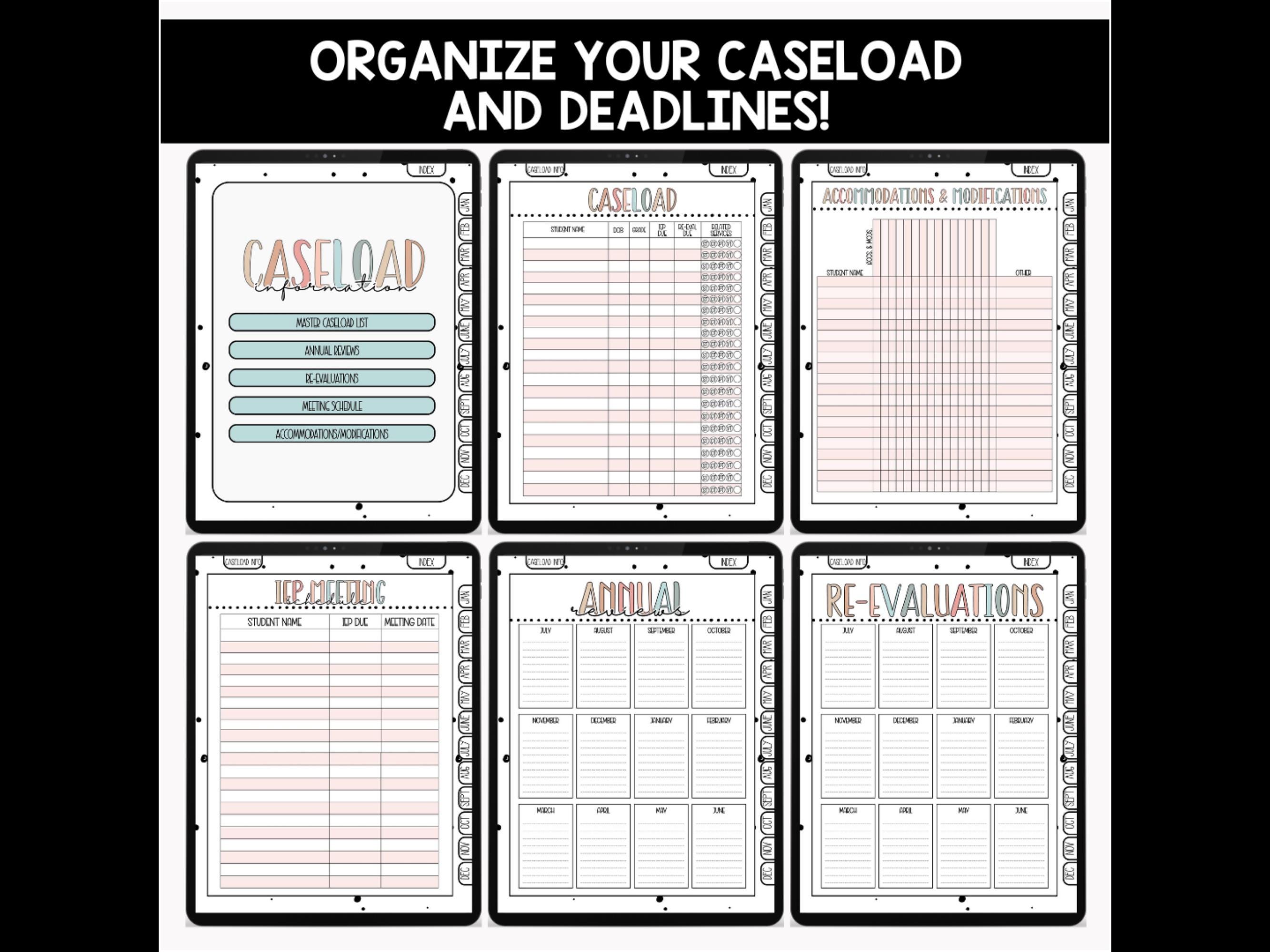 Digital SELF CONTAINED Boho Special Education Planner, Caseload and ...