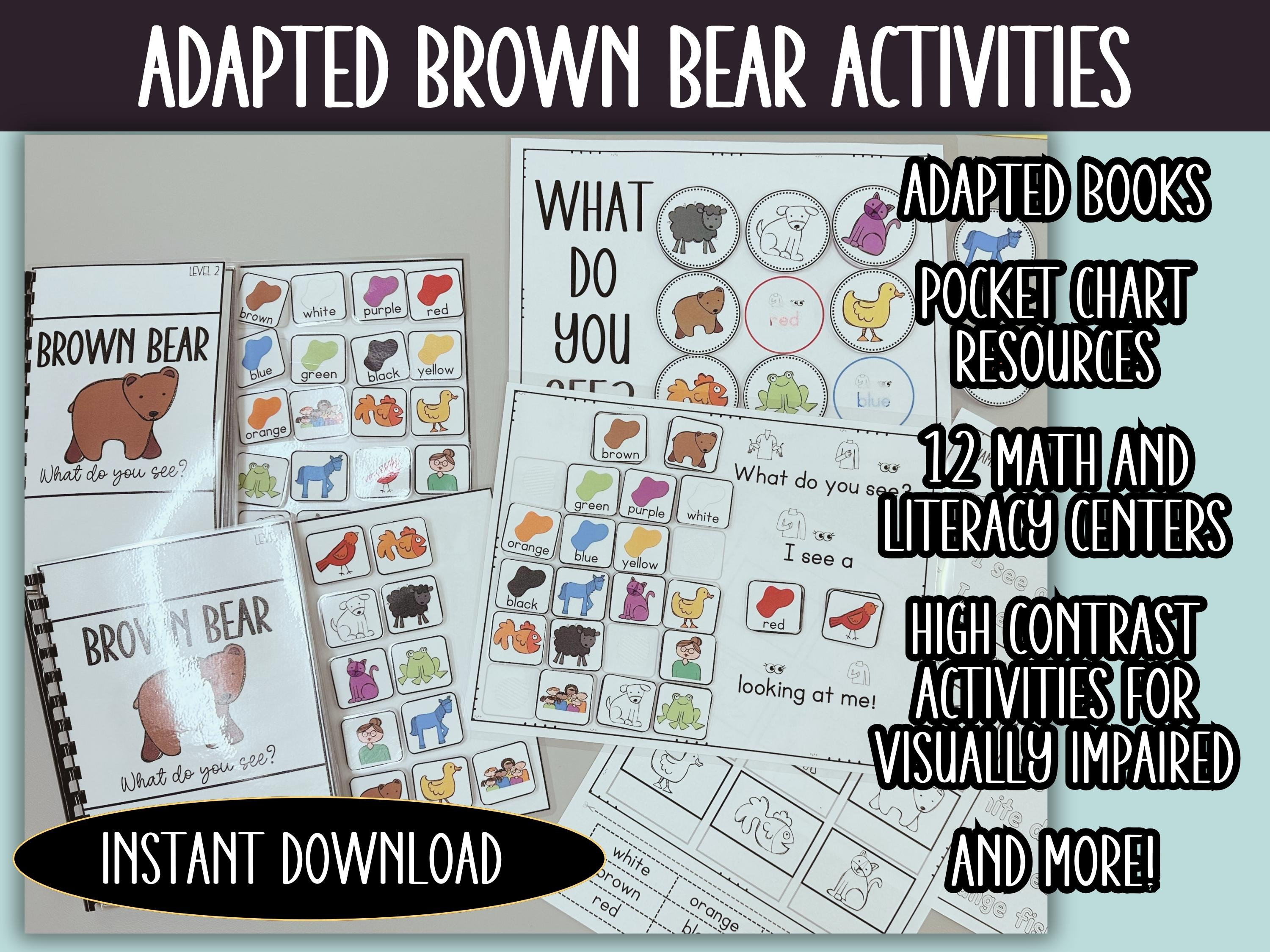 Printable Adapted Brown Bear Activities Adapted Brown Bear - Etsy