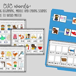 Basic Skills File Folder Games, Printable Kindergarten File Folder ...
