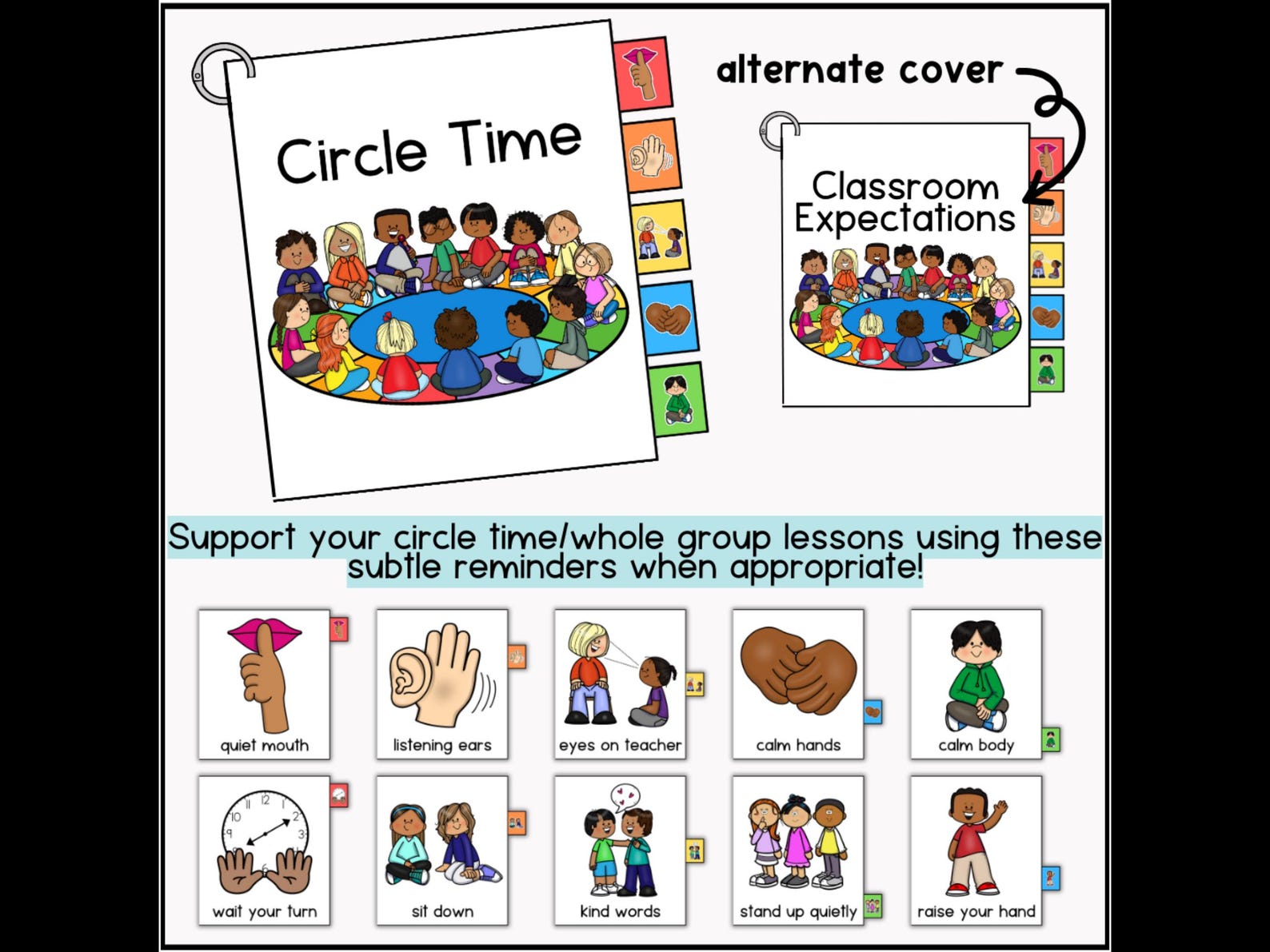 Visual Flip-books, Circle Time Expectation Flip-book, Bathroom Routine ...