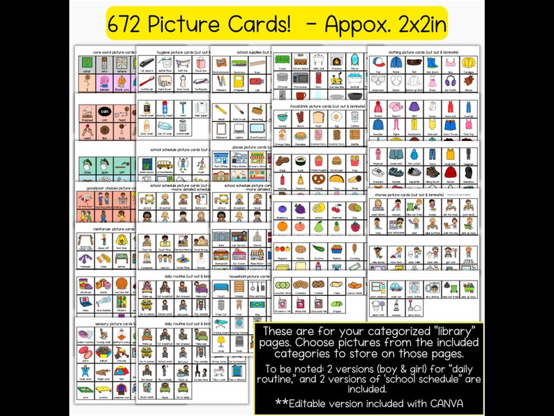 Visual Communication Book for Non-verbal, Choice Board Binder, Visual ...