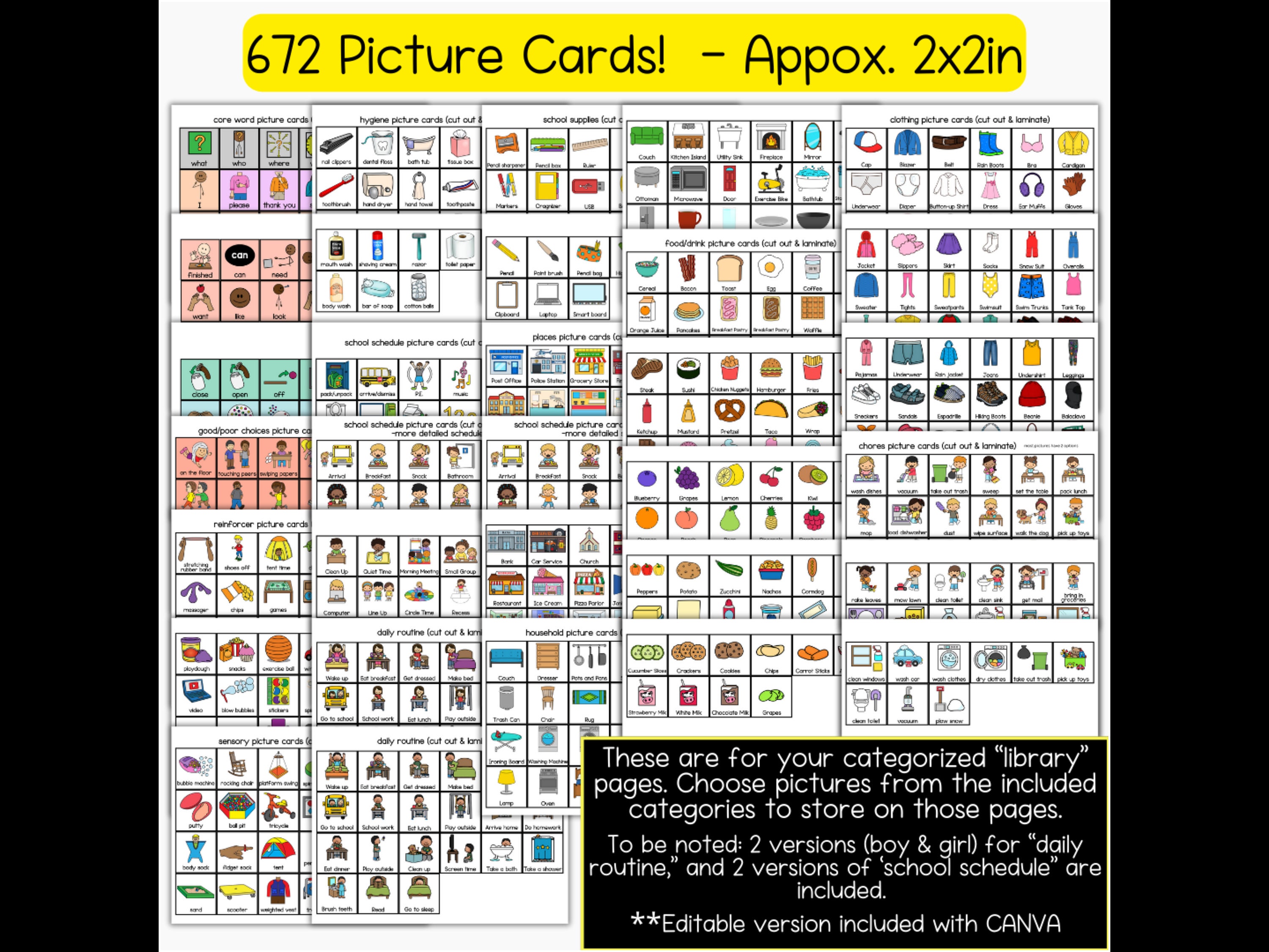 Visual Communication Book for Non-verbal, Choice Board Binder, Visual ...