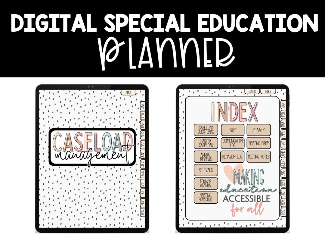 Digital Boho Special Education Planner, Caseload Management Planner ...