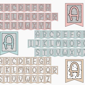 Boho Classroom Banner Letters, Boho Classroom Decor, Bulletin Board ...