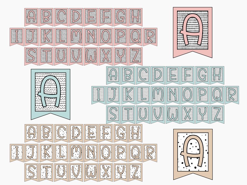 Boho Classroom Banner Letters, Boho Classroom Decor, Bulletin Board ...