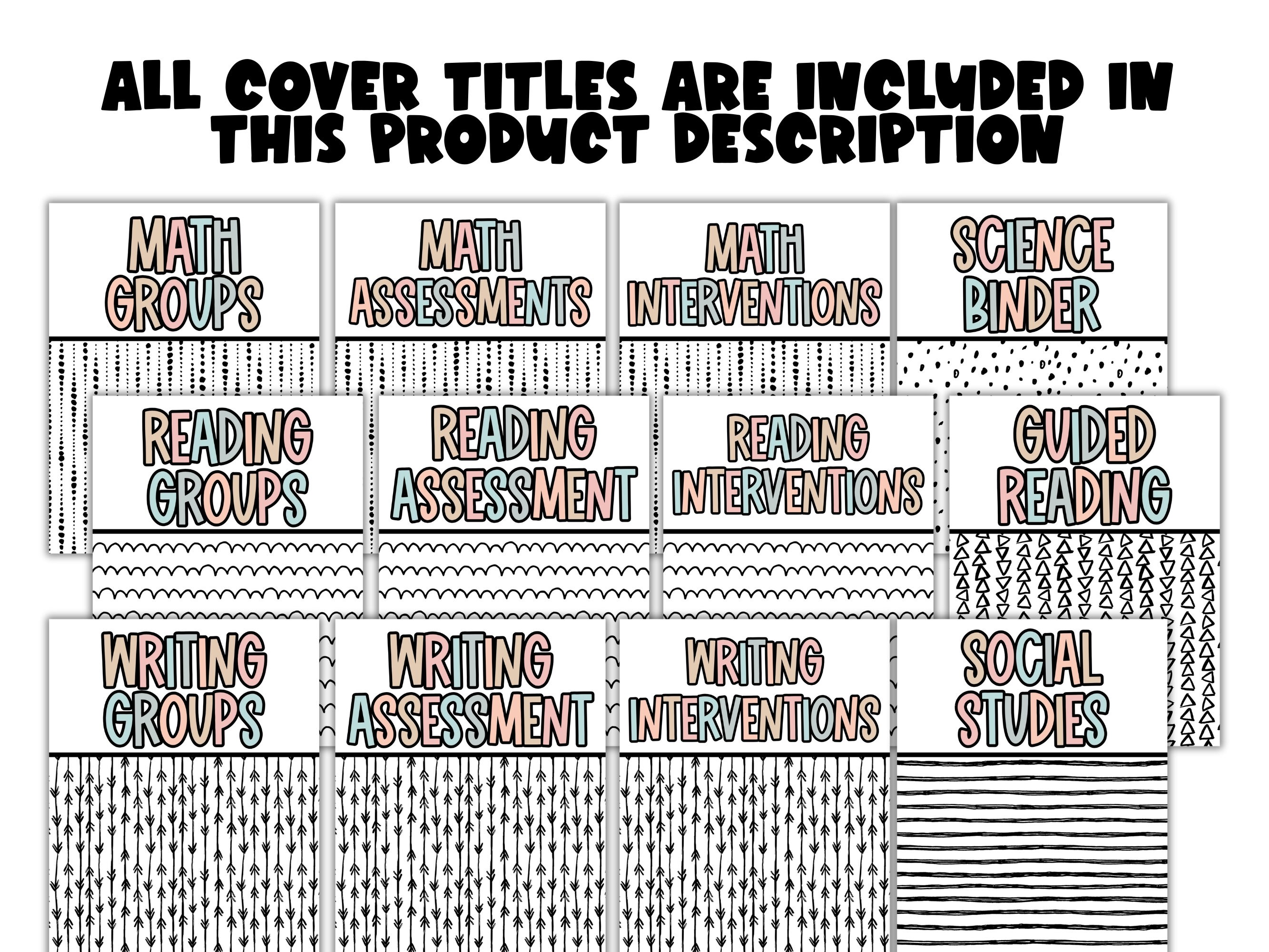 Editable Boho Binder Covers and Spines, Teacher Binder Covers ...