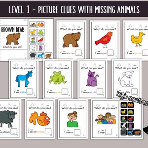 Printable Adapted Brown Bear Book, Special Education, Visually Impaired ...