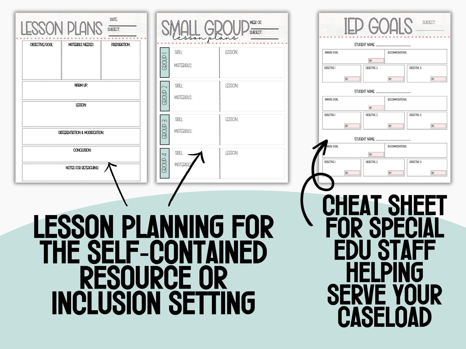 Editable Special Education Caseload Templates, IEP Goal Planning ...