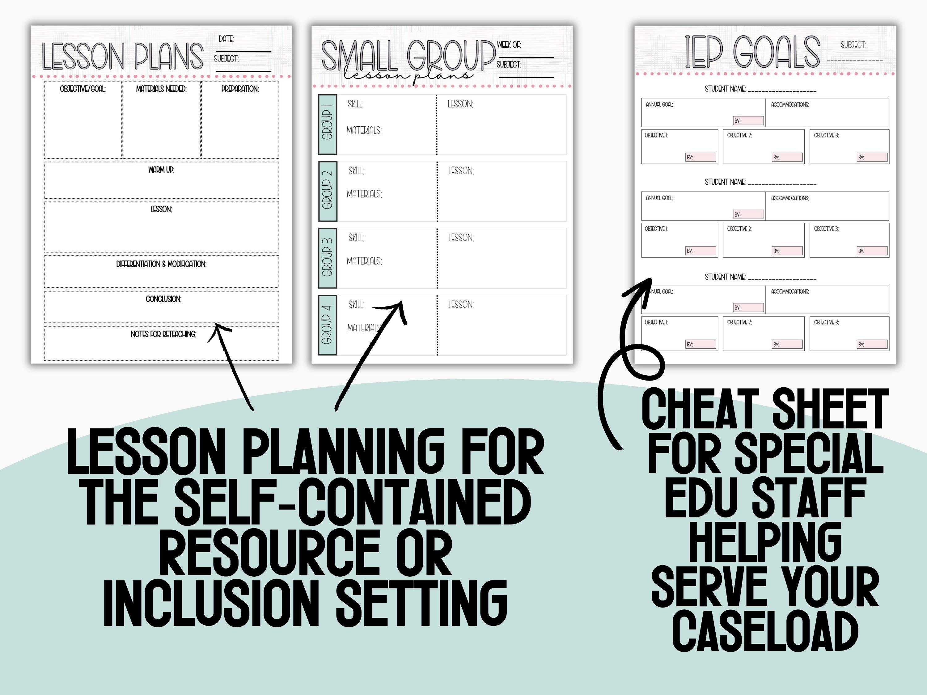 Editable Special Education Caseload Templates, IEP Goal Planning ...